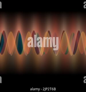 Illustration of multiple waves oscillating or overlapping by many small ...