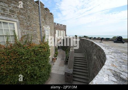 A lower walkway at an Artillery coastal fortress in the UK Stock Photo ...