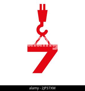 Letter F Construction Logo Template. Construction Logo Crane Concept ...