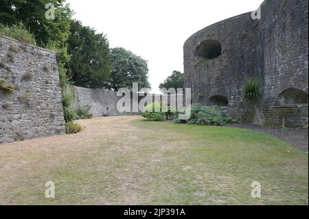 Dry moat at an Artillery Fort in the UK Stock Photo - Alamy