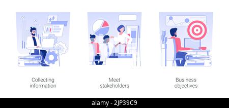 Meet stakeholders isolated cartoon vector illustrations Stock Vector ...
