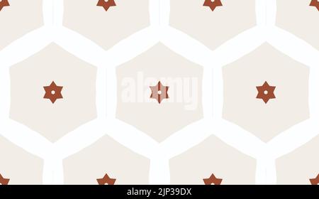Hexagonal seamless pattern with editable strokes Stock Vector Image ...
