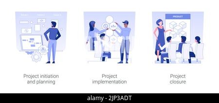Project lifecycle concept, Project initiation and closure, deadline, documentation, business ...