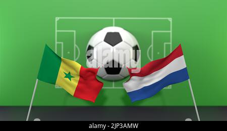 Ecuador vs Cameroon Soccer Match, national colors, national flags ...