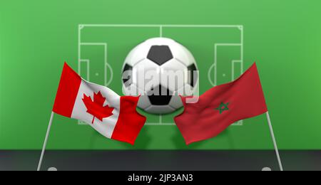 canada vs morocco Football Match Design Element Stock Photo - Alamy