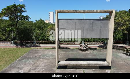 Recife, Brazil. 15th Aug, 2022. The Monument to Torture Never Again is ...