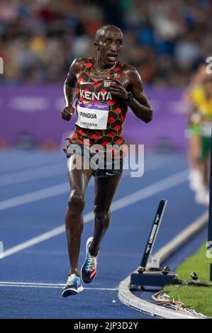 Edward Zakayo Pingua of Kenya competing in the men's 10,000m final at ...
