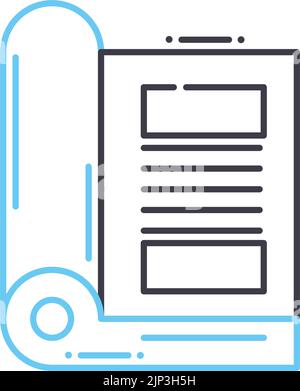 articles line icon, outline symbol, vector illustration, concept sign ...