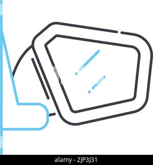 Linear car dashboard icon. Outline linear car dashboard vector icon ...