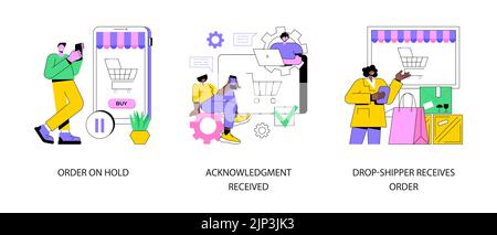 Order on hold, acknowledgment received, drop-shipper receives order ...