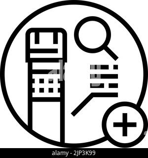 lipid panel health check line icon vector illustration Stock Vector ...