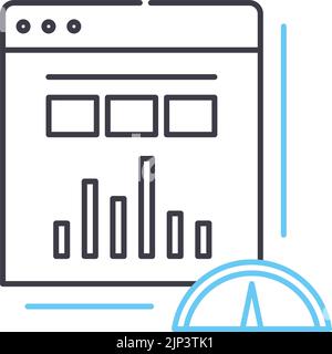 admin panel line icon, outline symbol, vector illustration, concept ...