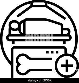 bone density health check line icon vector illustration Stock Vector ...