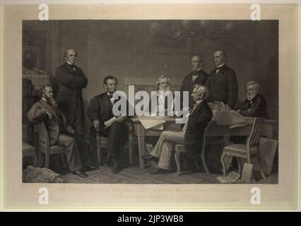 The First Reading of the Emancipation Proclamation before the Cabinet ...