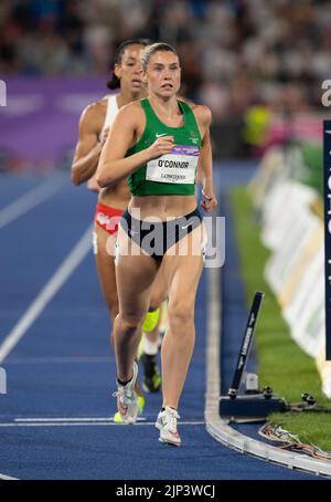 Kate O'Connor of Ireland competing in the women’s long jump pentathlon ...