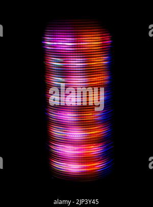 Abstract led light trails on the dark Stock Photo - Alamy