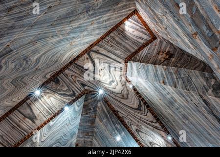 Undreground Salt Mine Roof with Wooden Balconny - Romania, Slanic ...