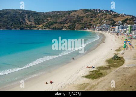 breathtaking view of Prainha beach in Arraial do Cabo, Brazil, at sunny ...