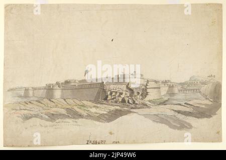 The fort of Hosur, 1792, from the south-west with breached wall and ...