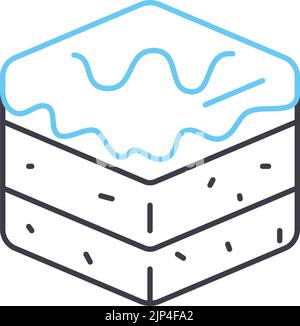 Strawberry cheesecake icon outline vector. Cake dessert. Food cream ...