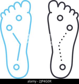 acupressure line icon, outline symbol, vector illustration, concept ...