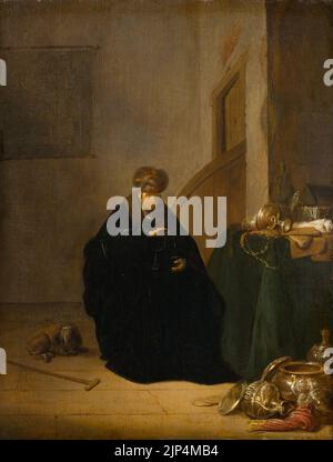 'The Gold Weigher' by Willem de Poorter depicts a wealthy merchant or ...