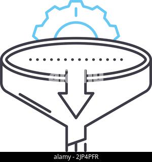 Data filtering line icon with a funnel Stock Vector Image & Art - Alamy