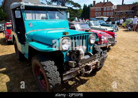 Vintage Willys Jeep CJ2A at the "Patina" car show, (a Festival of the ...