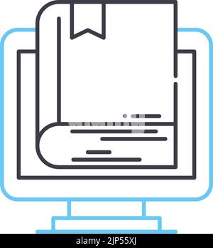 Ebook Vector Illustration Line Icon Design Stock Vector Image & Art - Alamy