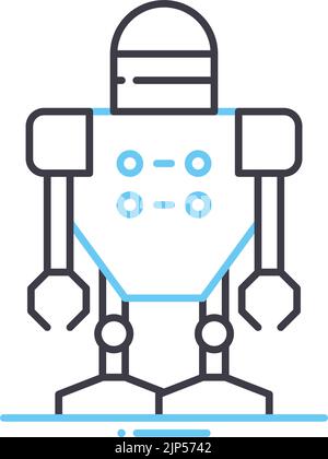 cyborg robot line icon vector illustration Stock Vector Image & Art - Alamy