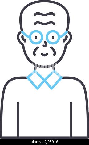 Elderly symbol. old people icon vector illustration Stock Vector Image ...