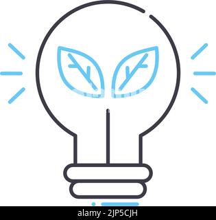 Bio bulb icon outline vector. Eco energy. Alternative energy Stock ...