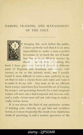 The horse, its taming, training and general management Stock Photo - Alamy