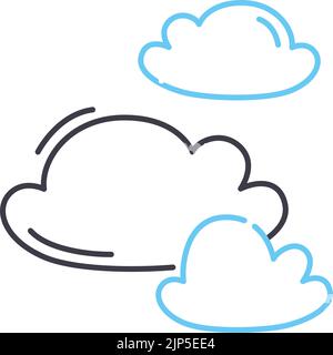 Thunderstorm icon flat vector. Cloudy weather. Rain forecast isolated ...