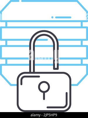 Secure data line icon concept. Secure data vector linear illustration, symbol, sign Stock Vector ...