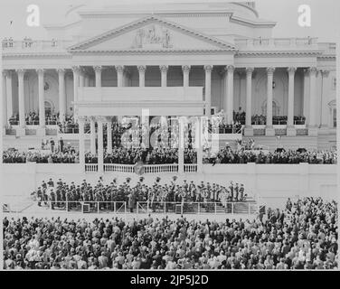 President Harry Truman and Vice President Alben Barkley pose in the ...