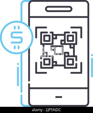 Smartphone loan icon outline vector. Credit finance. Report check Stock ...