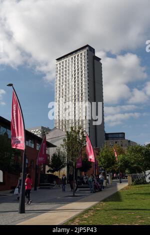 Sheffield city gateway England, looking towards the city lofts. Howard ...