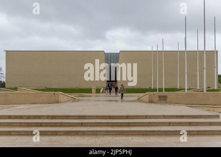 The famous Memorial de Caen in Normandy, France with a beautiful sky in ...