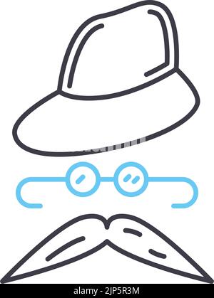 Set of Theater face mask icon shadow, emotion actor comedy and drama ...