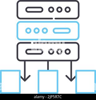 source code management line icon vector illustration Stock Vector Image ...