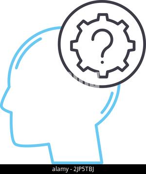 Curious human outline vector icon. Thin line black curious human icon ...