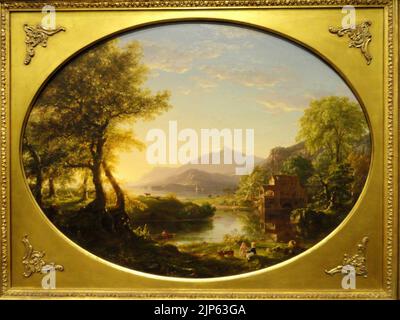 The Mill, Sunset 1844 by Thomas Cole Stock Photo - Alamy