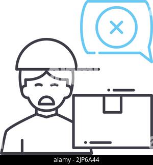 arrow, wrong icon. Simple thin line, outline vector of Arrows icons for ...