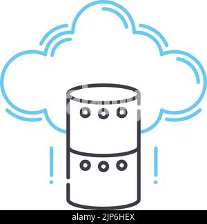 security firewall data center line icon vector illustration Stock ...