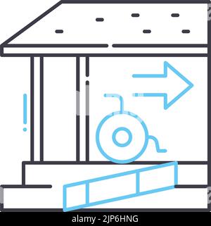 escrow account property estate home line icon vector illustration Stock ...