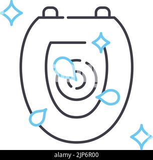 Toilet icon. Simple illustration of toilet vector icons set color ...