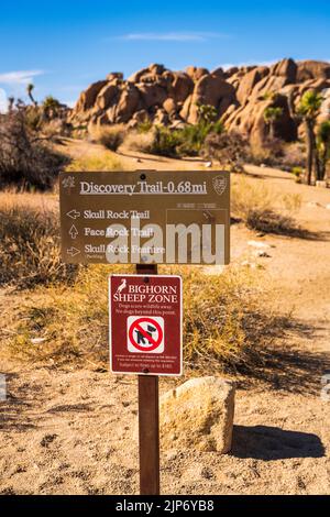 Discovery Trail interpretive sign, Joshua Tree National Park ...