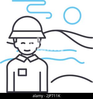 straight vector icon Linear icon. Editable stroked line Stock Vector ...