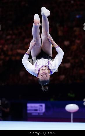 Angela Andreolli (ITA) winner silver medal on floor during European ...